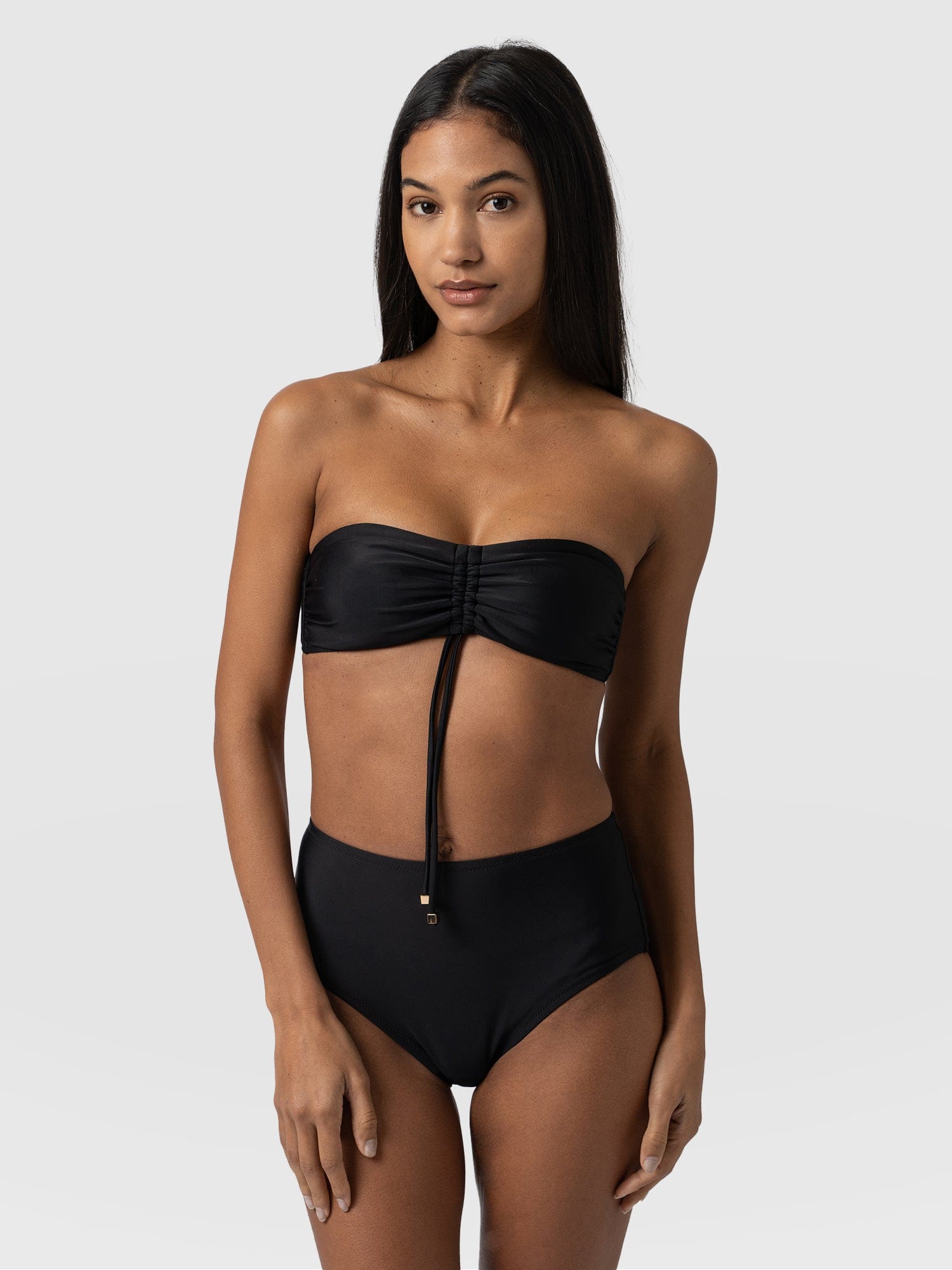 Nova High Waisted Bikini Bottom Black - Women's Swimwear | Saint + Sofia® EU – Saint + Sofia® Europe