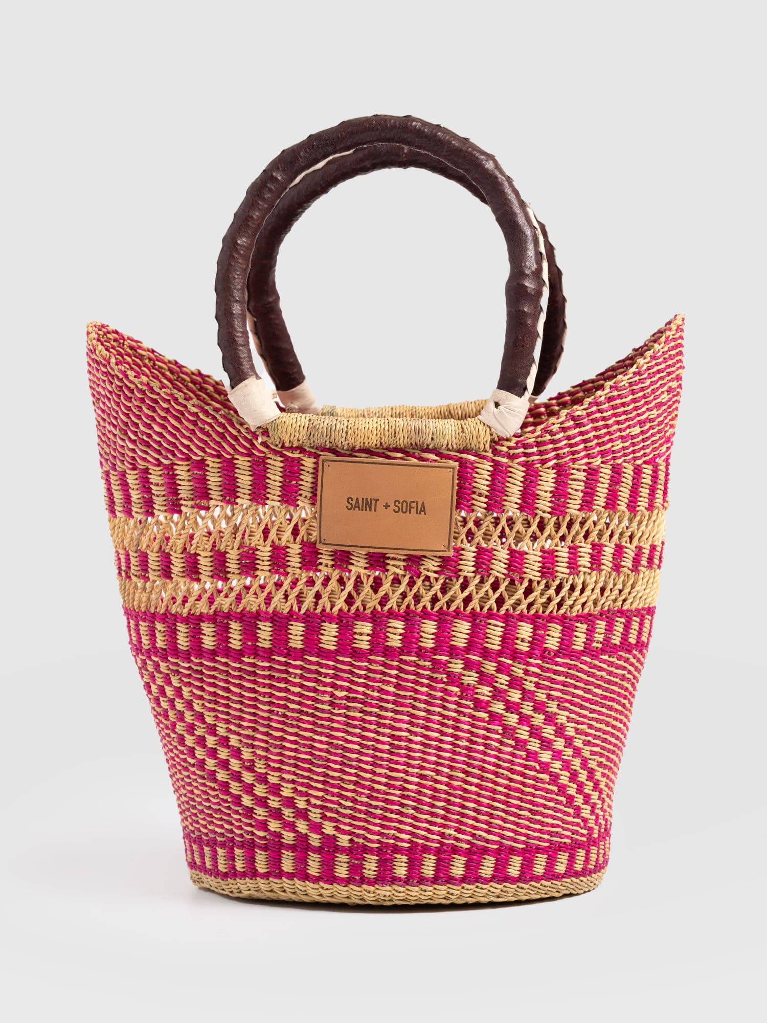 Indie Market Basket Bag - Pink - Women's Handbags | Saint + Sofia® EU ...